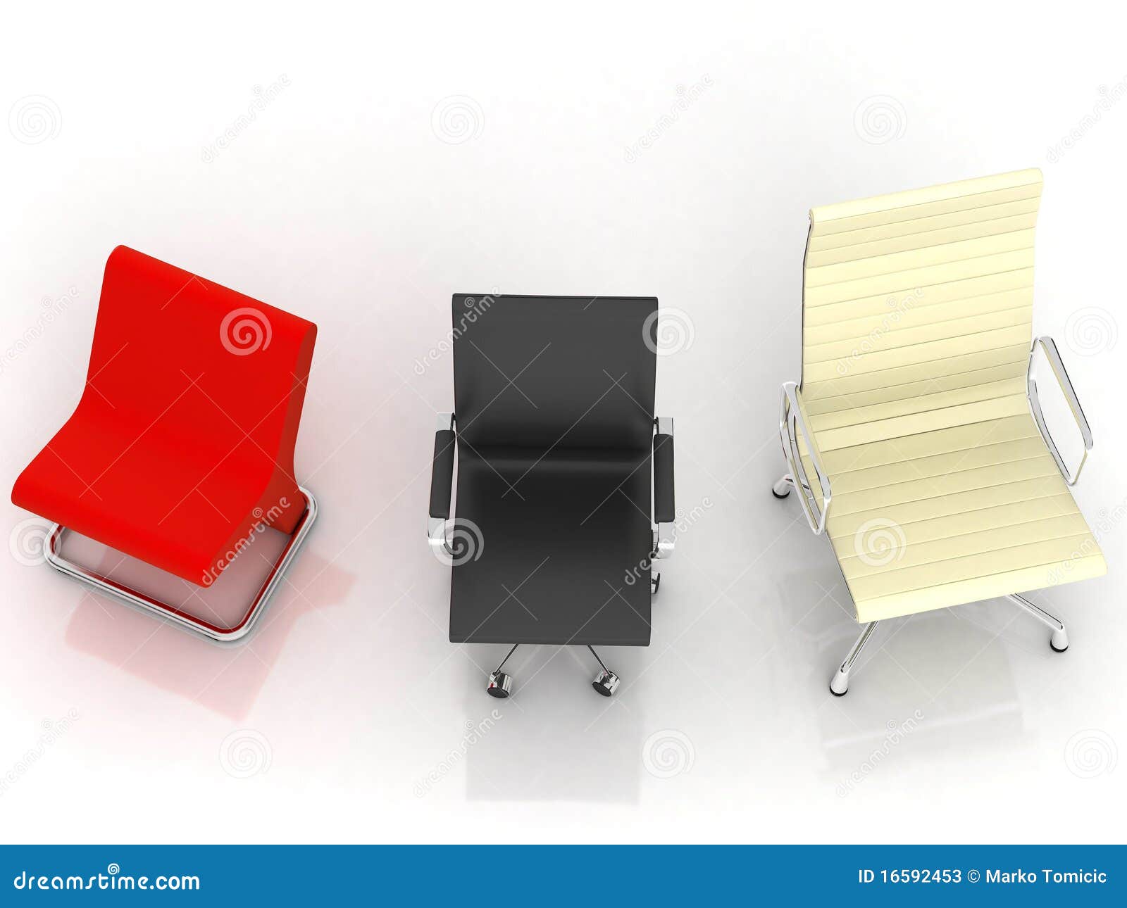 Three modern chairs stock illustration. Illustration of armchair - 16592453