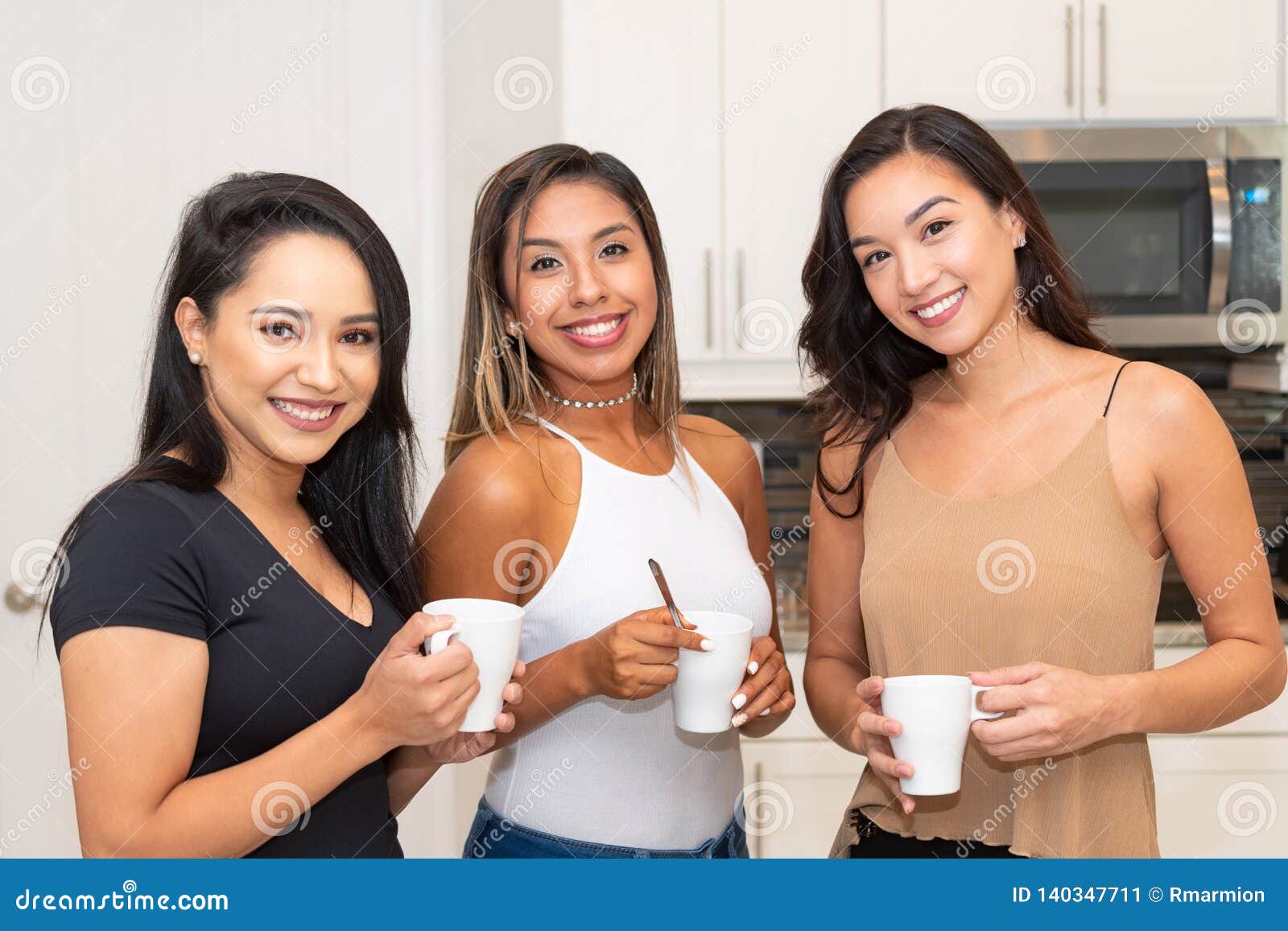 Three Moms in the Kitchen stock image. Image of happy - 140347711