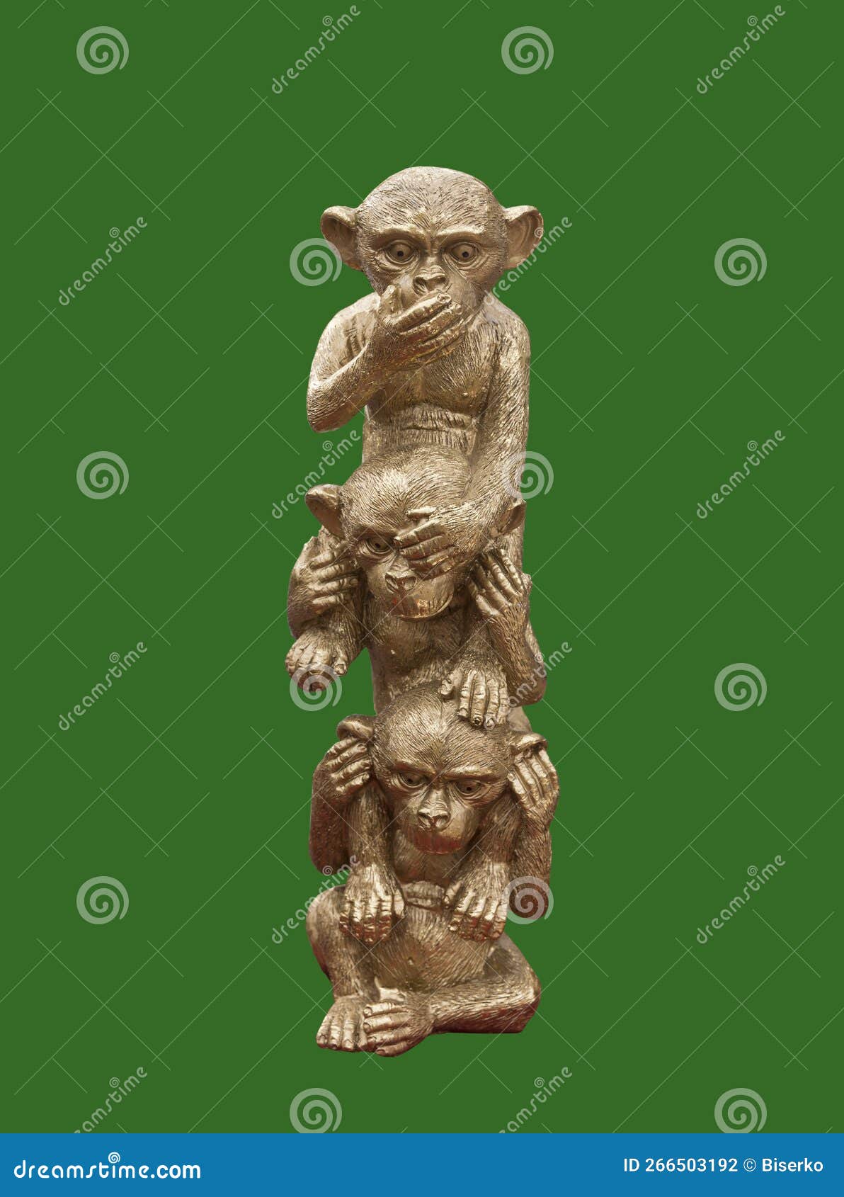 Three monkeys sculpture stock photo. Image of legend - 266503192