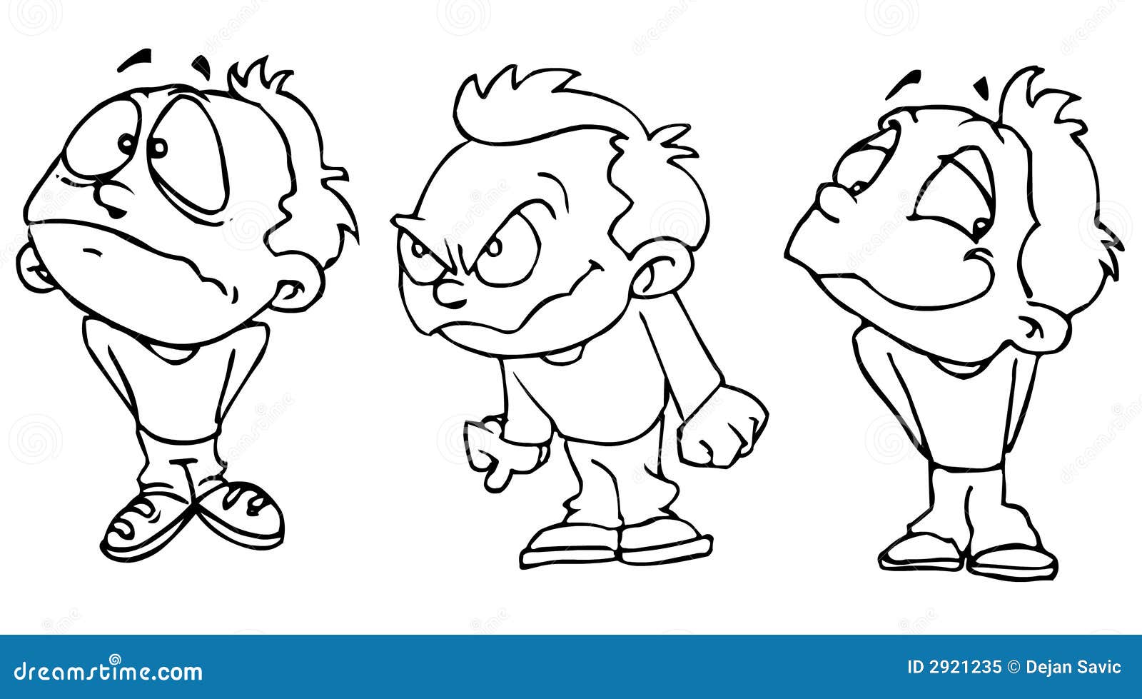 Three moods stock illustration. Illustration of play, feeling - 2921235