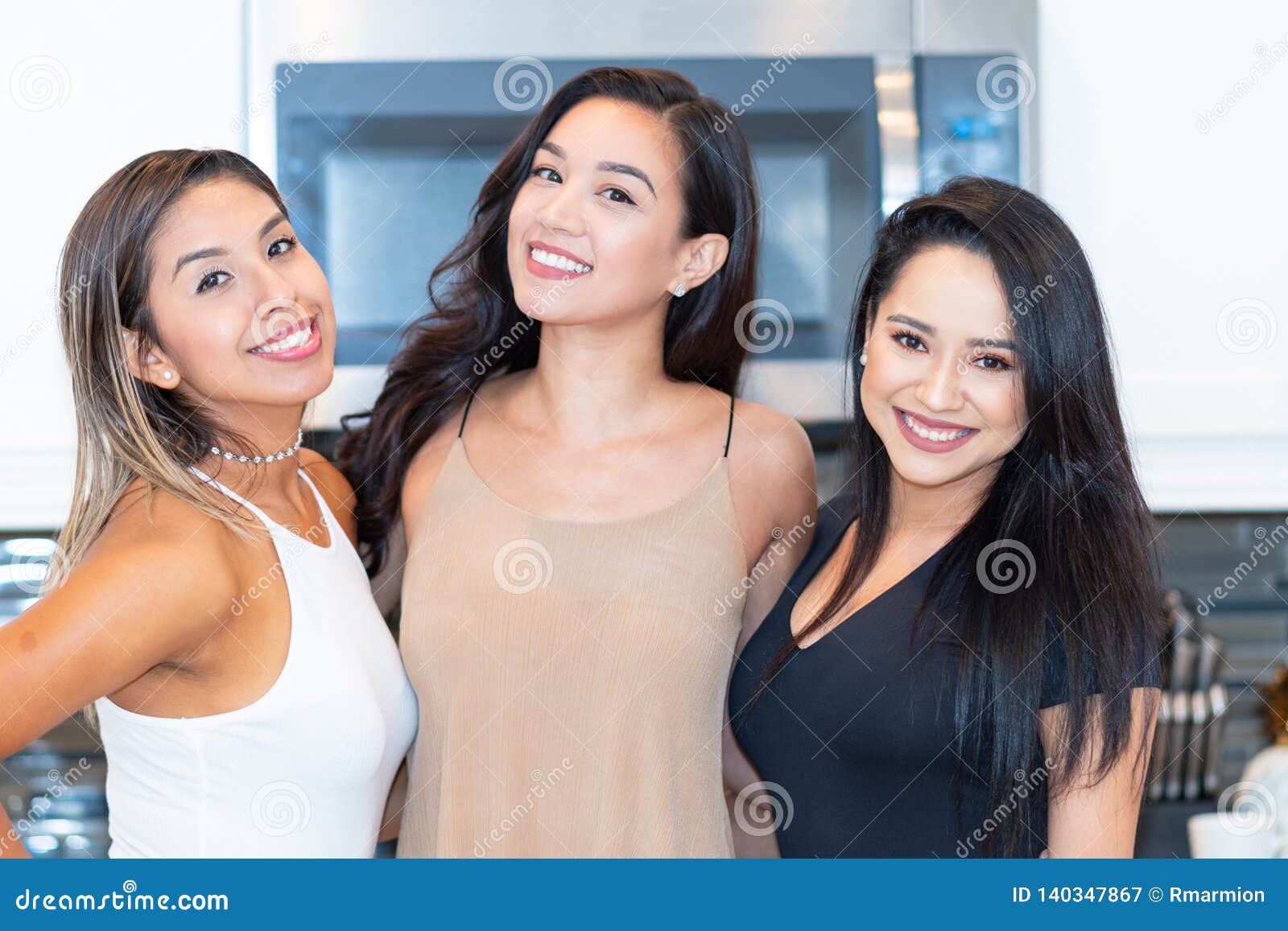 Three Moms in the Kitchen stock image. Image of motherhood - 140347867
