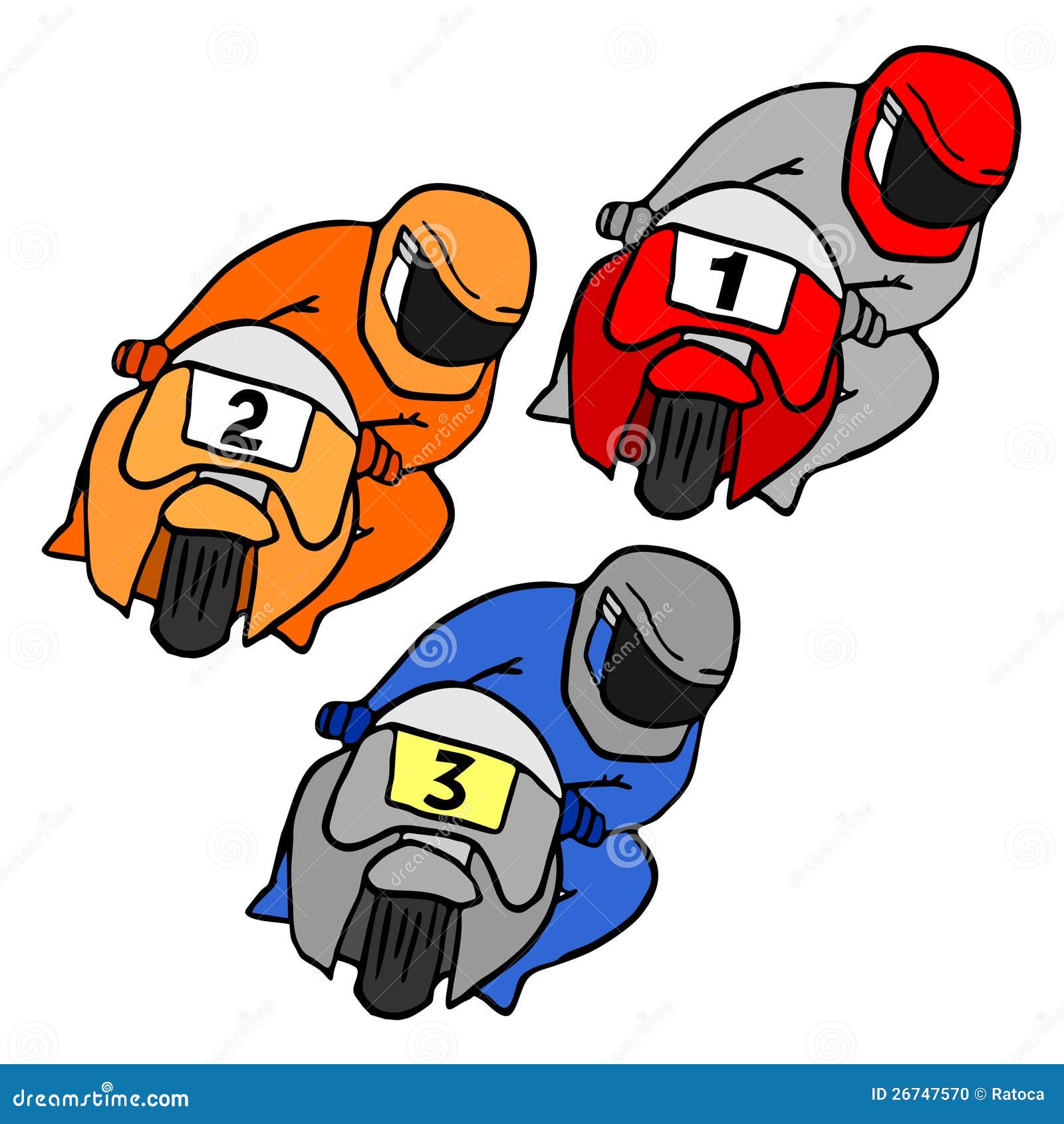 Three motorcycle stock vector. Illustration of scooter - 26747570