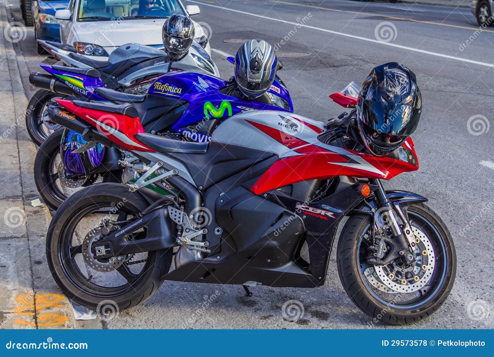 Three Motorcycles parked editorial stock photo. Image of quebec - 29573578 Three Motorcycles parked editorial stock photo. Image of quebec - 29573578