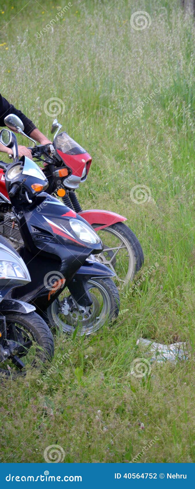 Three motorcycles stock photo. Image of motorcycles, brick - 40564752
