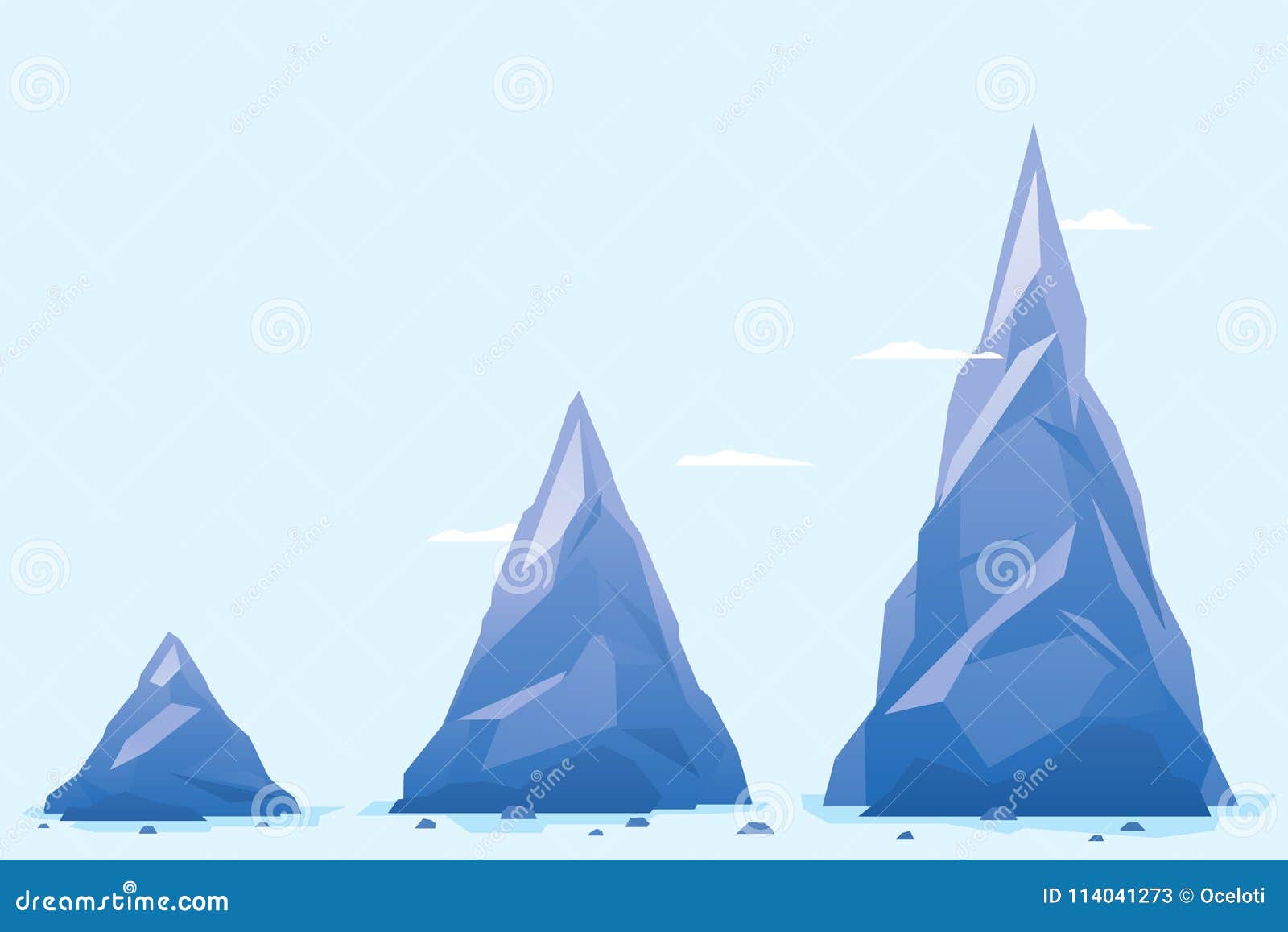 Three Mountain Milestones stock vector. Illustration of range - 114041273