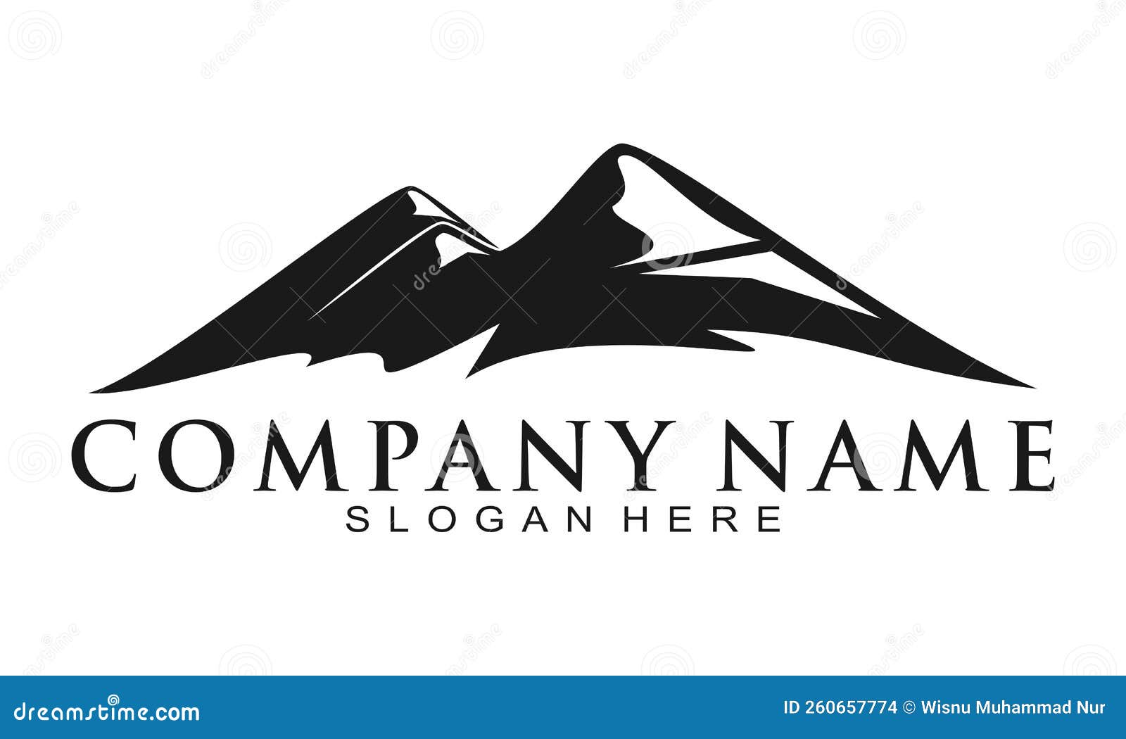 Three Mountains Illustration Vector Logo Stock Vector - Illustration of ...