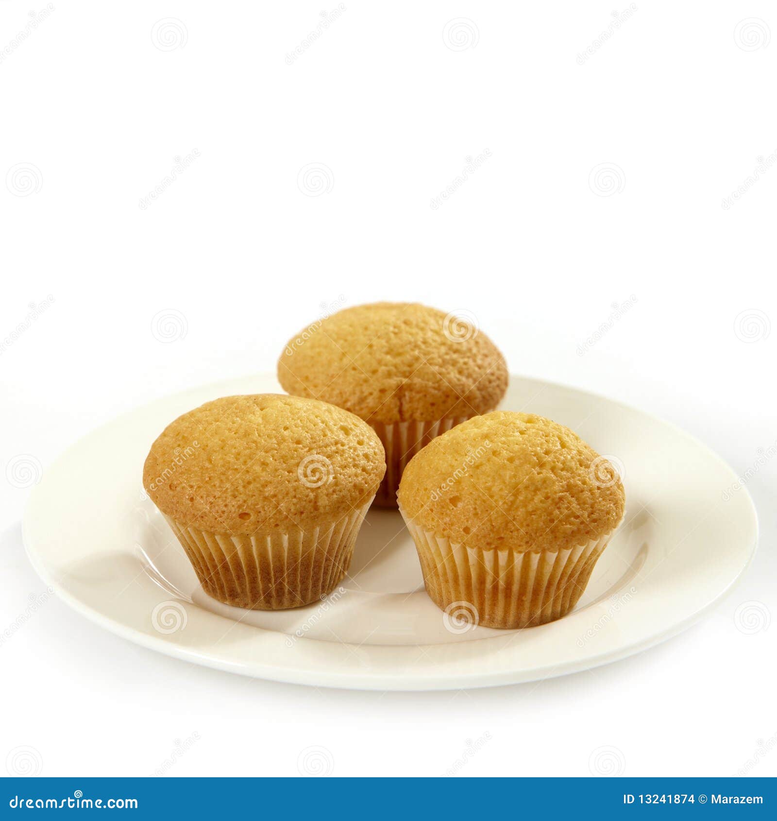 Three muffins stock photo. Image of birthday, dessert - 13241874