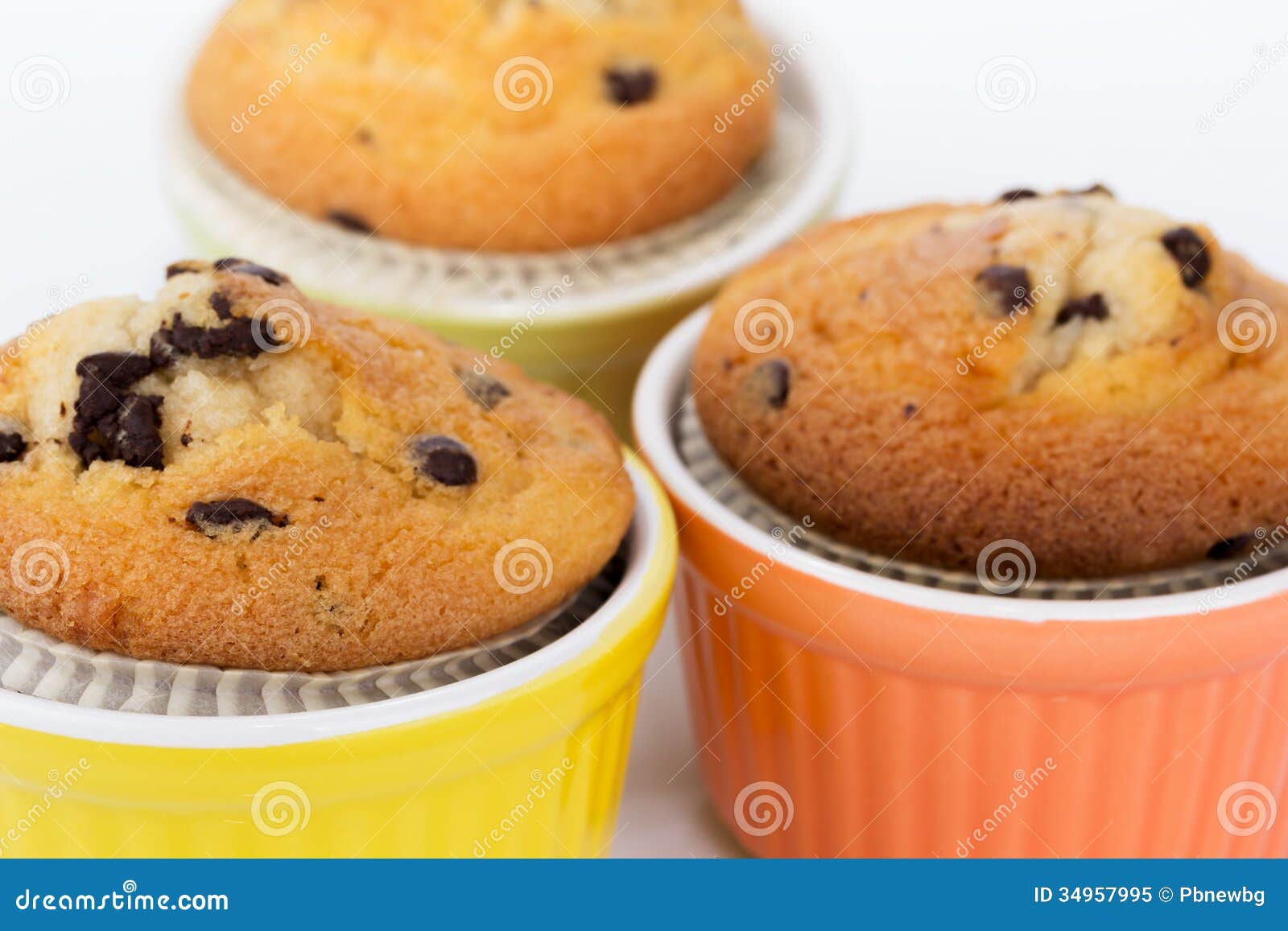 Three Muffins Beautiful Cups Stock Photos - Free & Royalty-Free Stock ...