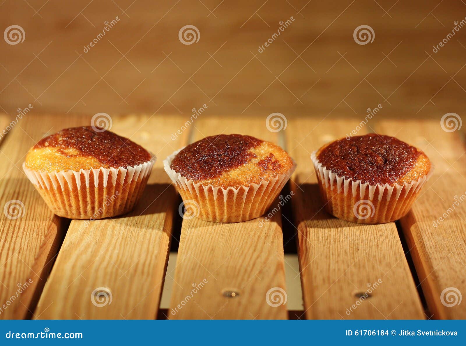 Three Muffins / Cupcake : Nature, With Chocolate Chips, With Chocolate ...