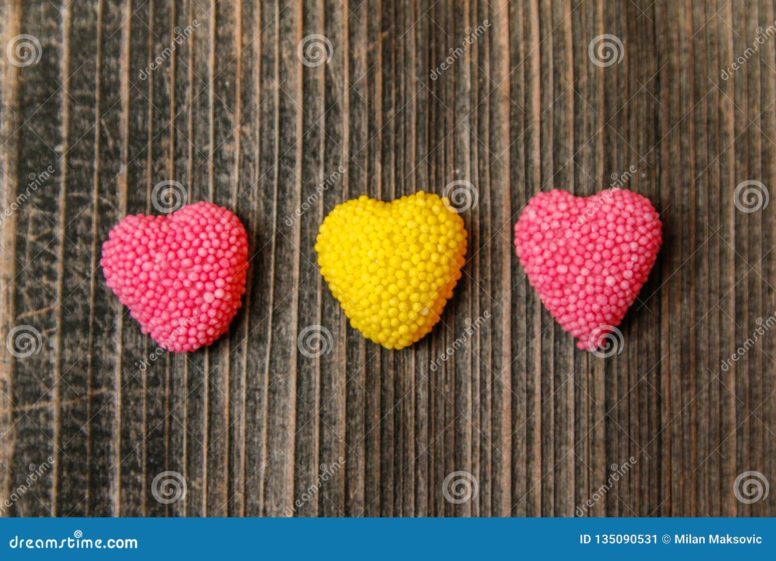 Three Multi Colored Gummy Candy Stock Image - Image of romantic, sugar ...