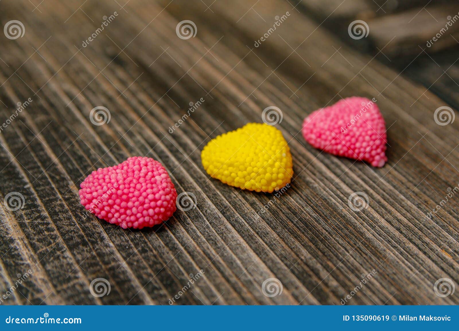 Three Multi Colored Gummy Candy Stock Image - Image of hearts, pink ...