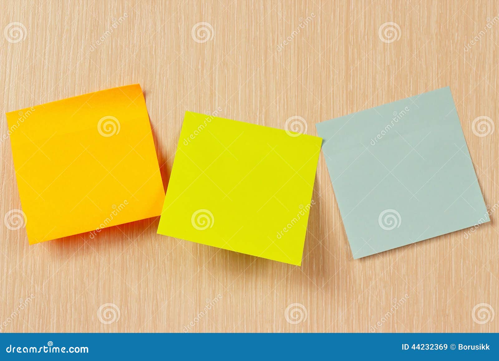 Three Multi-colored Sticker on Wooden Board Stock Image - Image of card ...
