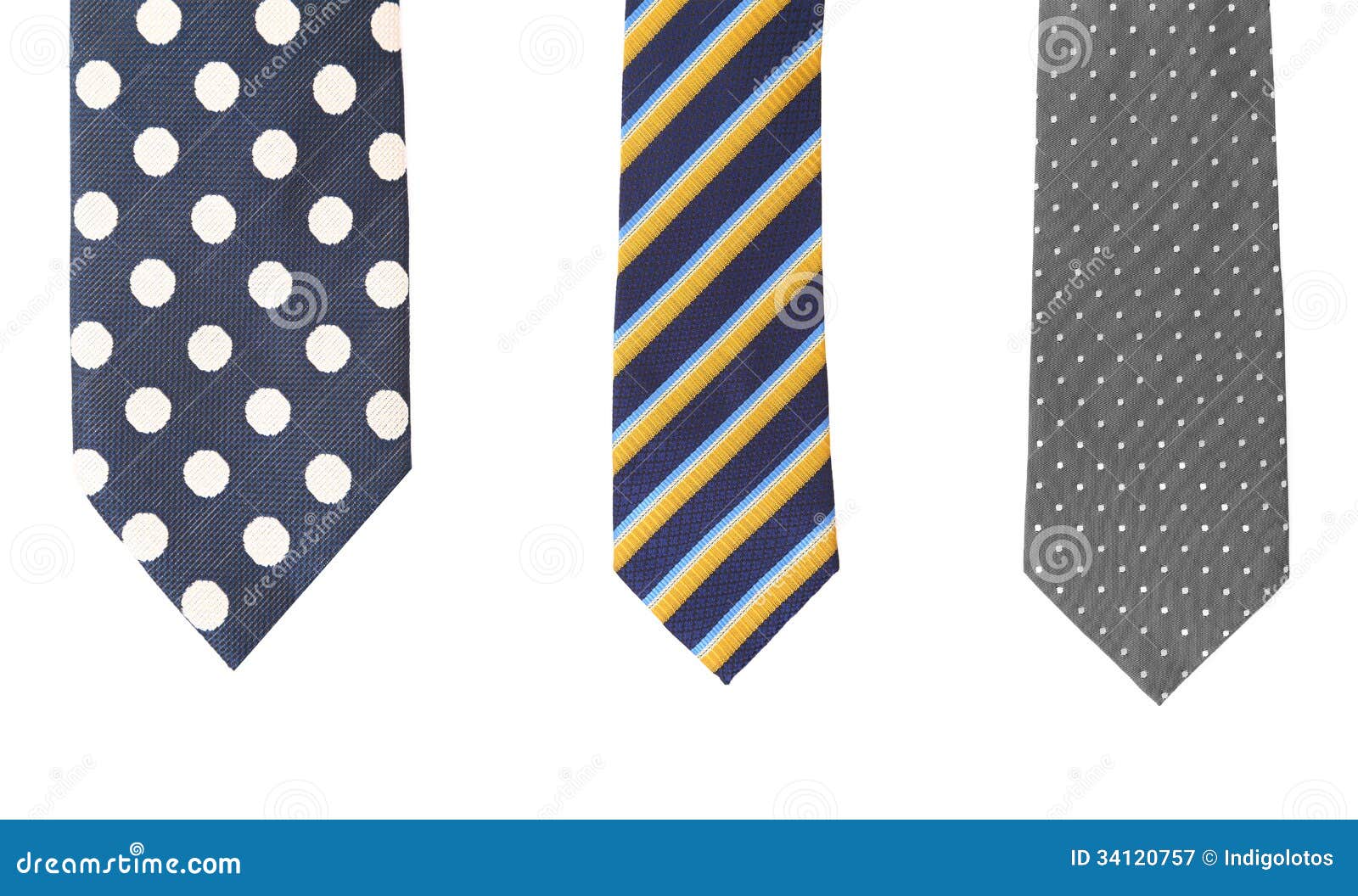 Three multi-colored tie. stock image. Image of assortment - 34120757