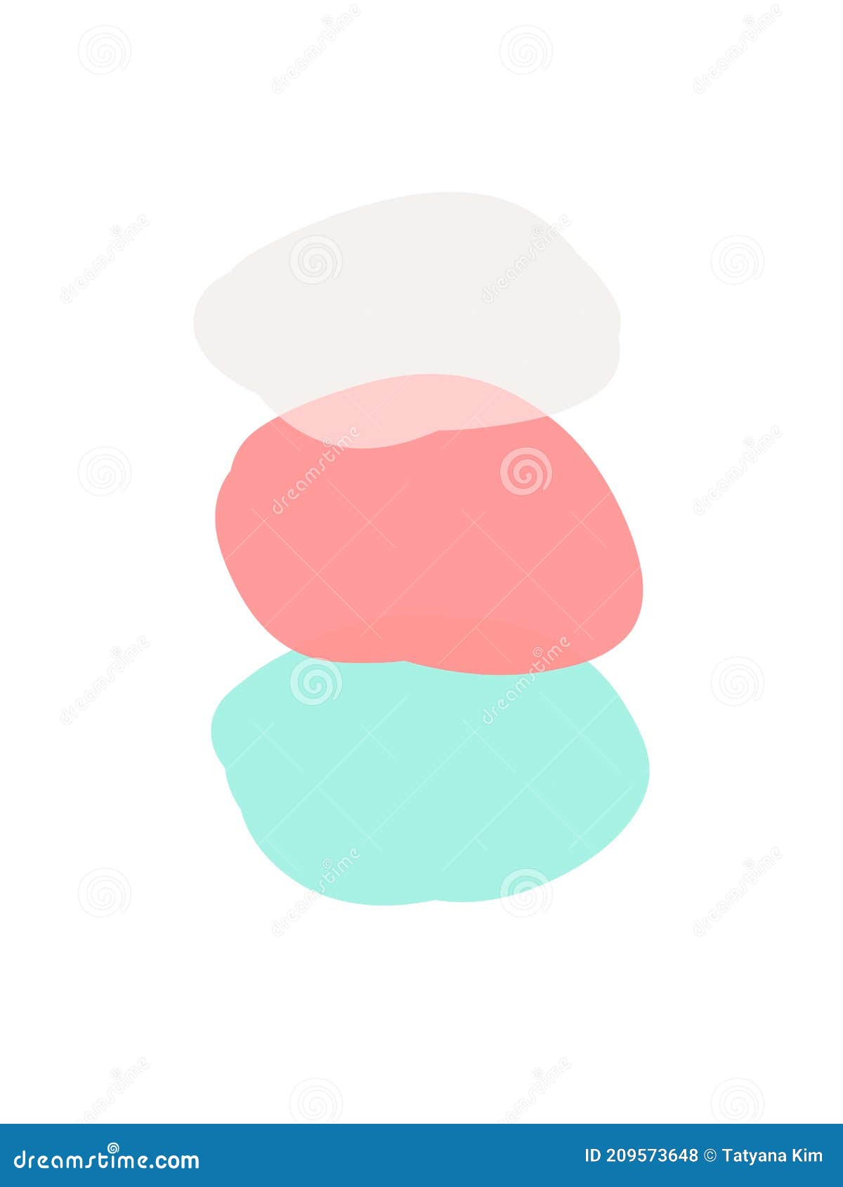 Three Multi-colored Transparent Spots Stacked. Vector Illustration for ...