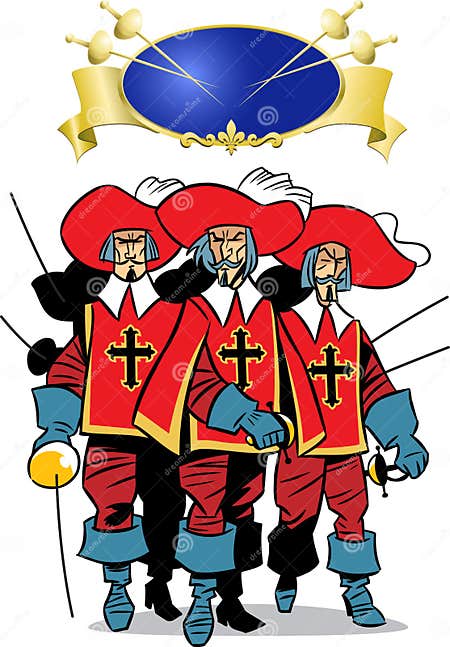 Three Musketeers stock vector. Illustration of clothing - 20795761