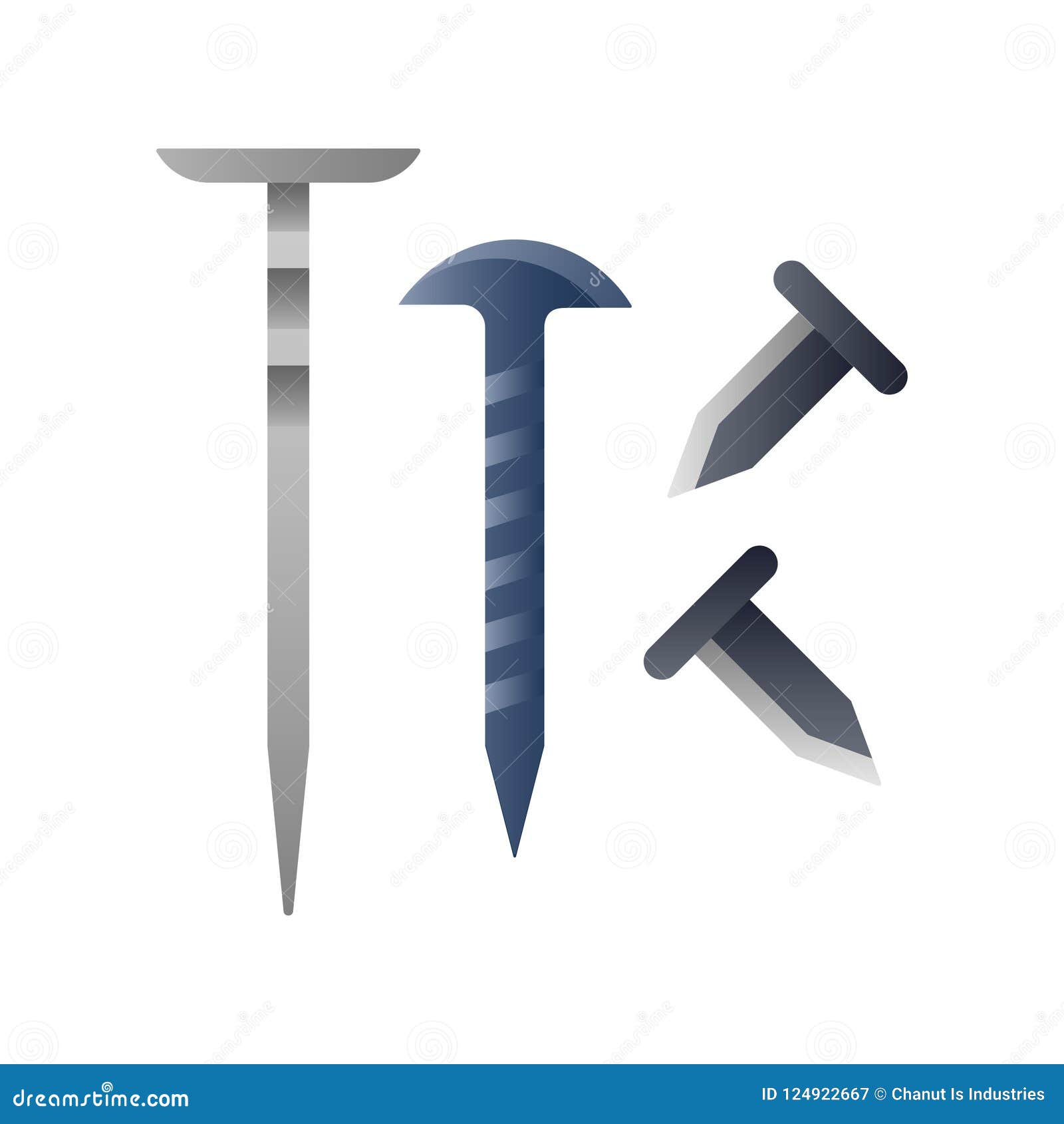 Nails Gradient Illustration Stock Vector - Illustration of tool, bolt ...