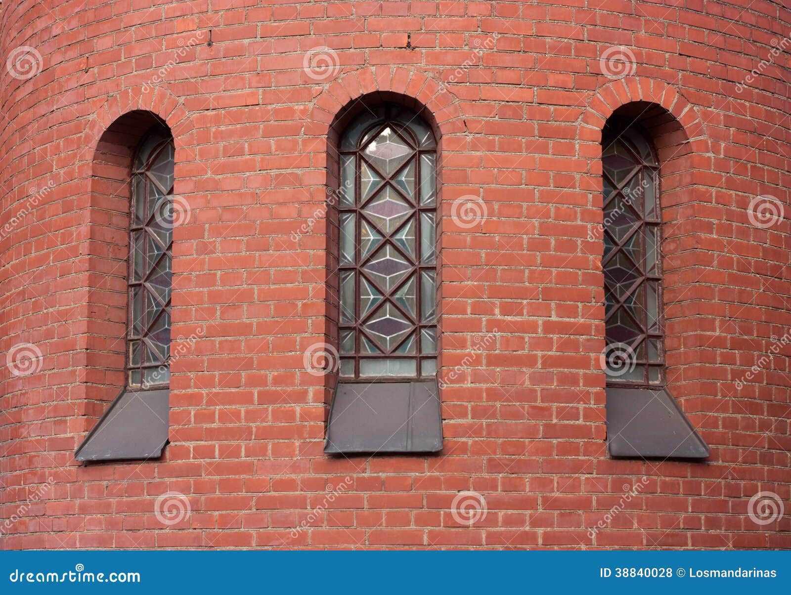 Three narrow arch window stock photo. Image of element - 38840028