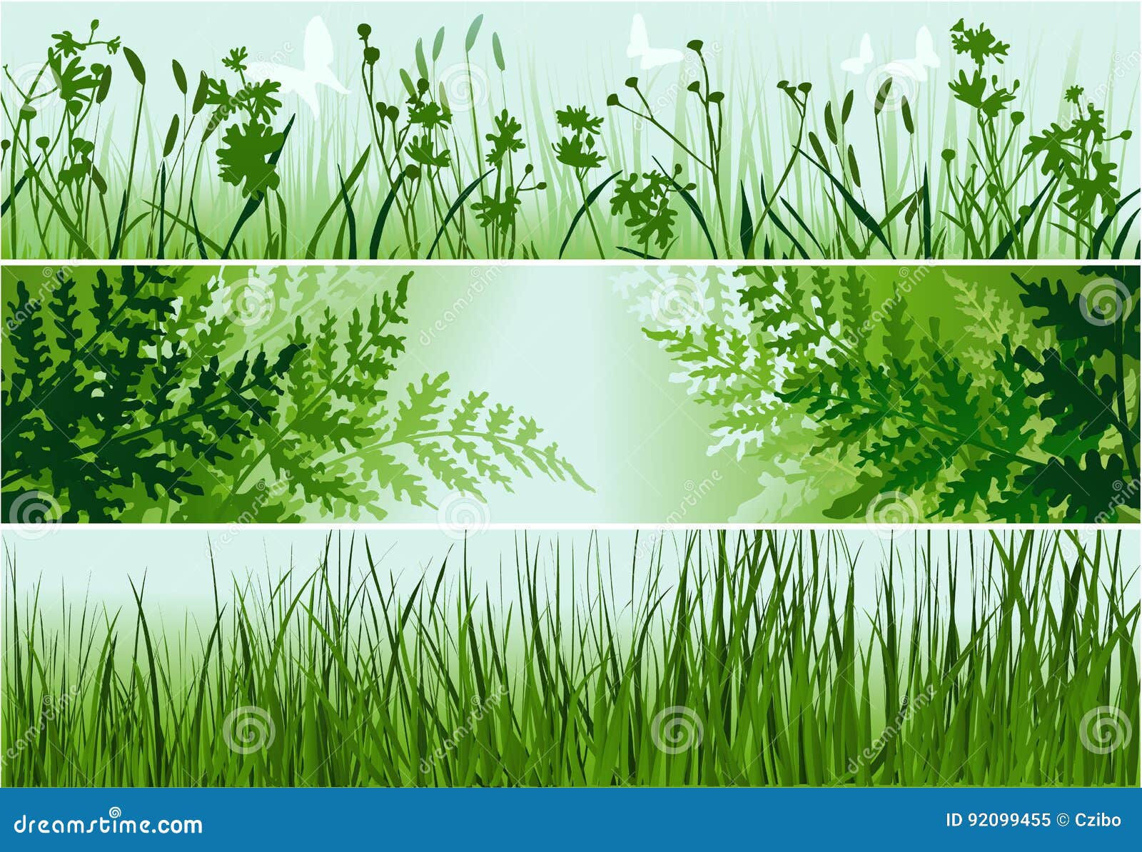 Three nature banners stock vector. Illustration of banner - 92099455