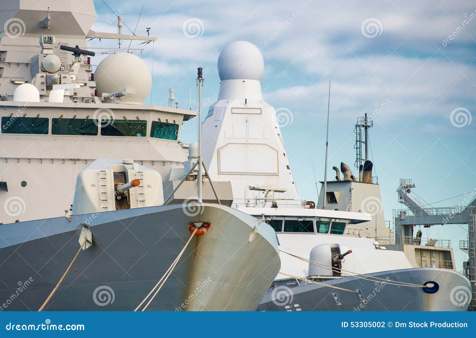 Three naval ships. stock photo. Image of naval, boat - 53305002