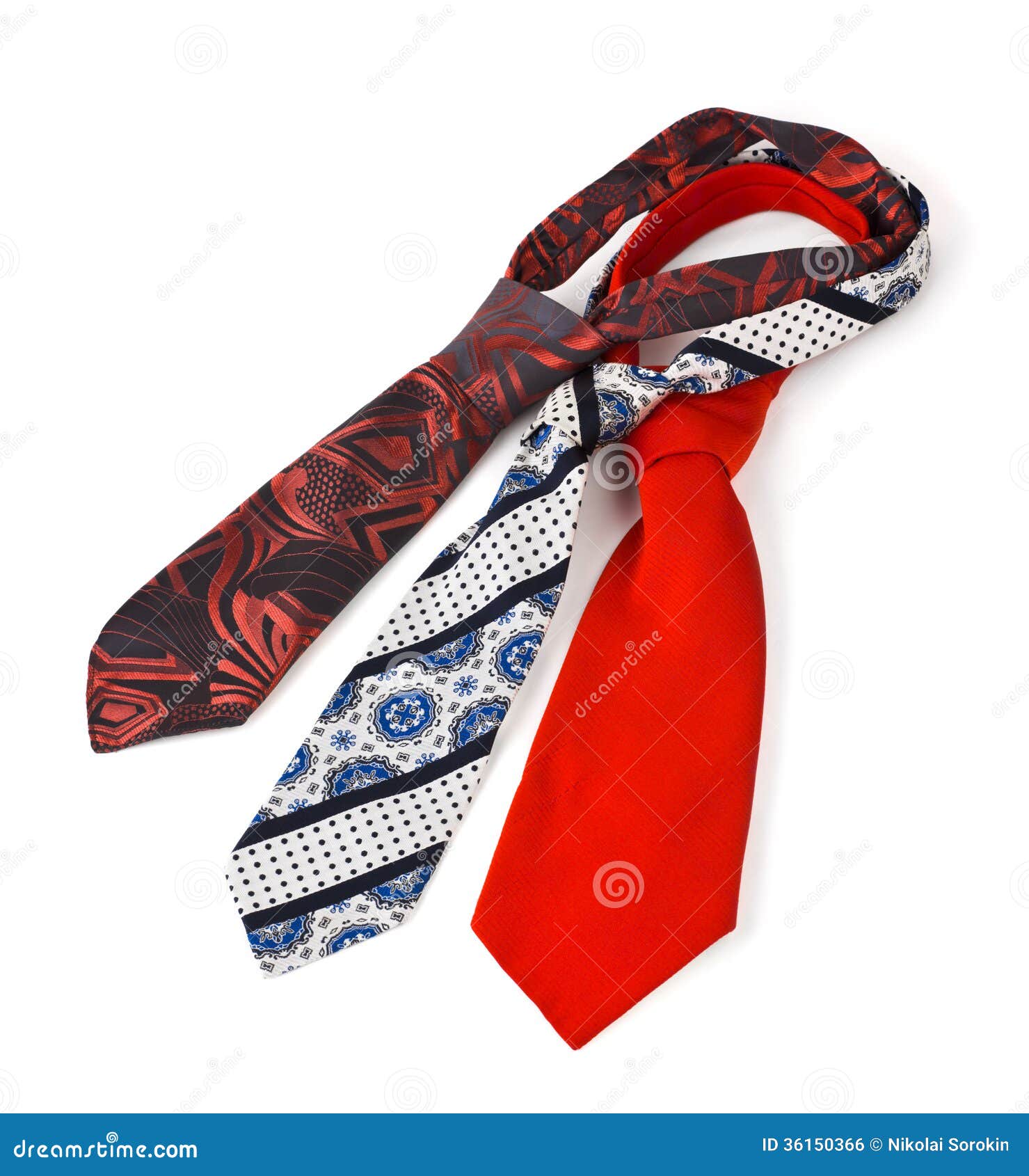 Three necktie stock photo. Image of necktie, design, fashion - 36150366
