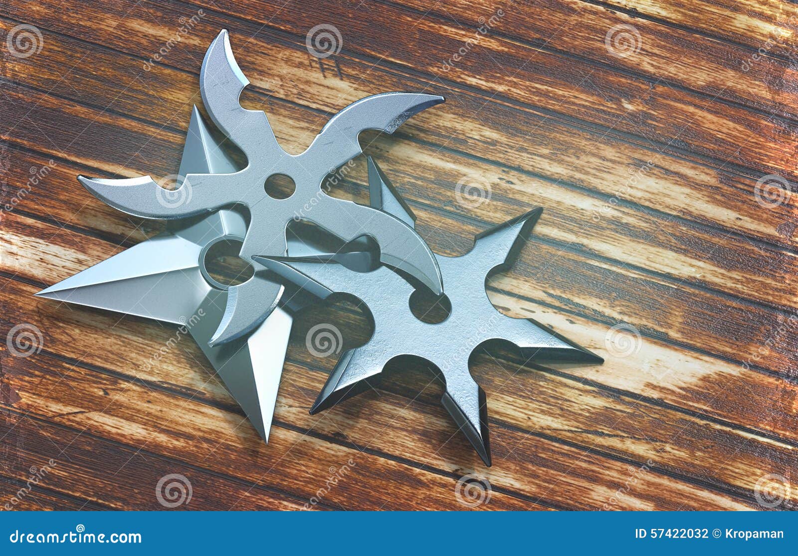 Ninja Shurikens Isolated On White Background. Royalty-Free Stock Image ...