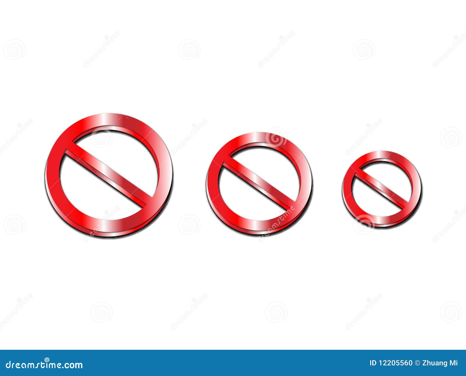 Three no admittance signs stock vector. Illustration of regulate - 12205560