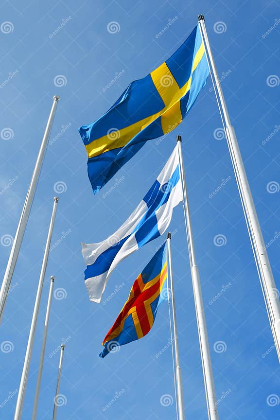 Three nordic flags stock image. Image of symbol, nordic - 27381247
