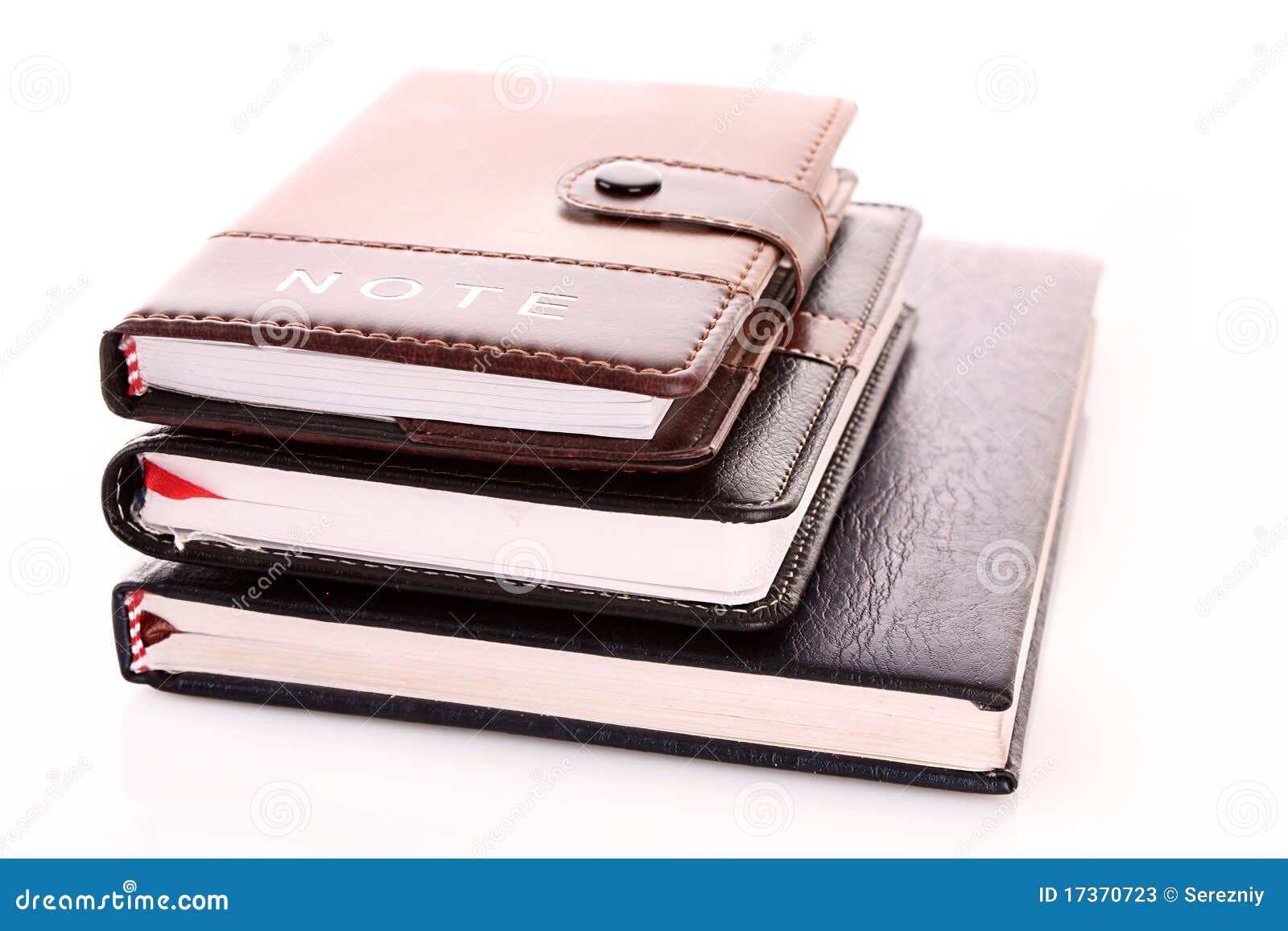 Three notebooks isolated stock image. Image of novel - 17370723