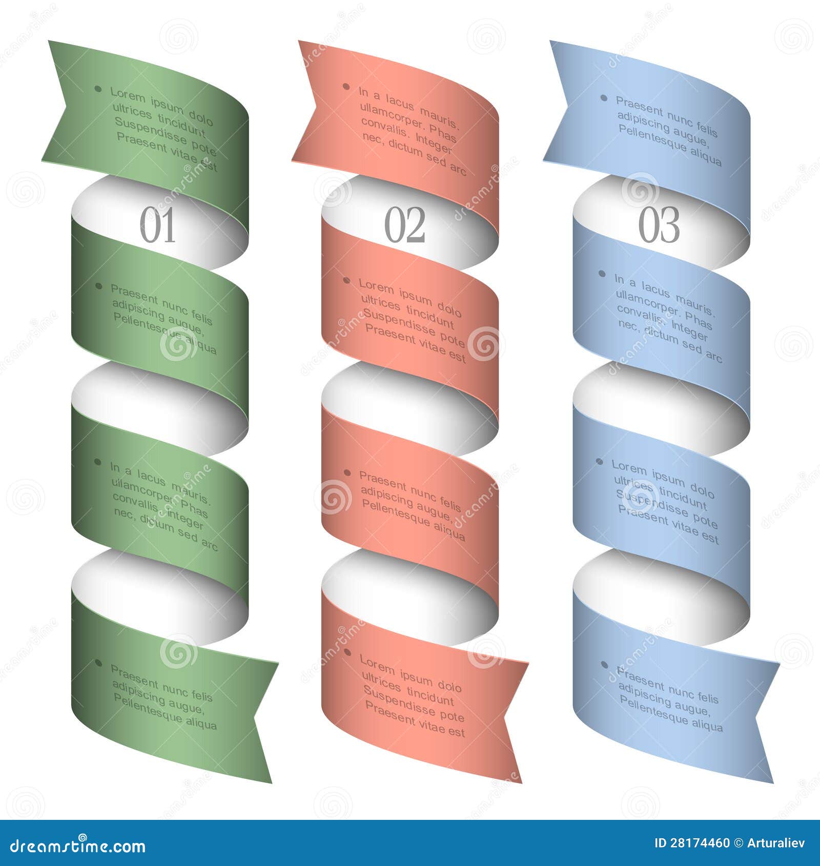 Three Numbered Ribbons-banners Stock Vector - Illustration of item ...