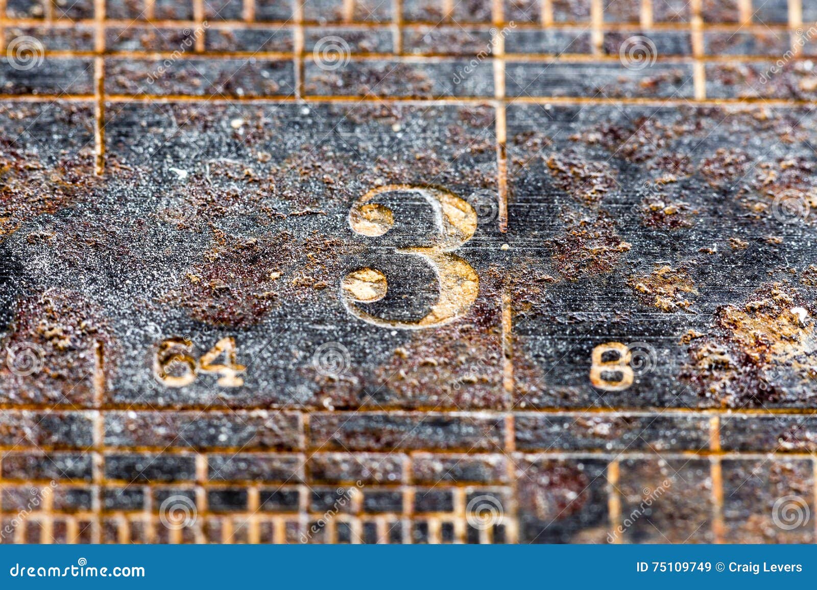 Three stock image. Image of number, numeral, measure - 75109749