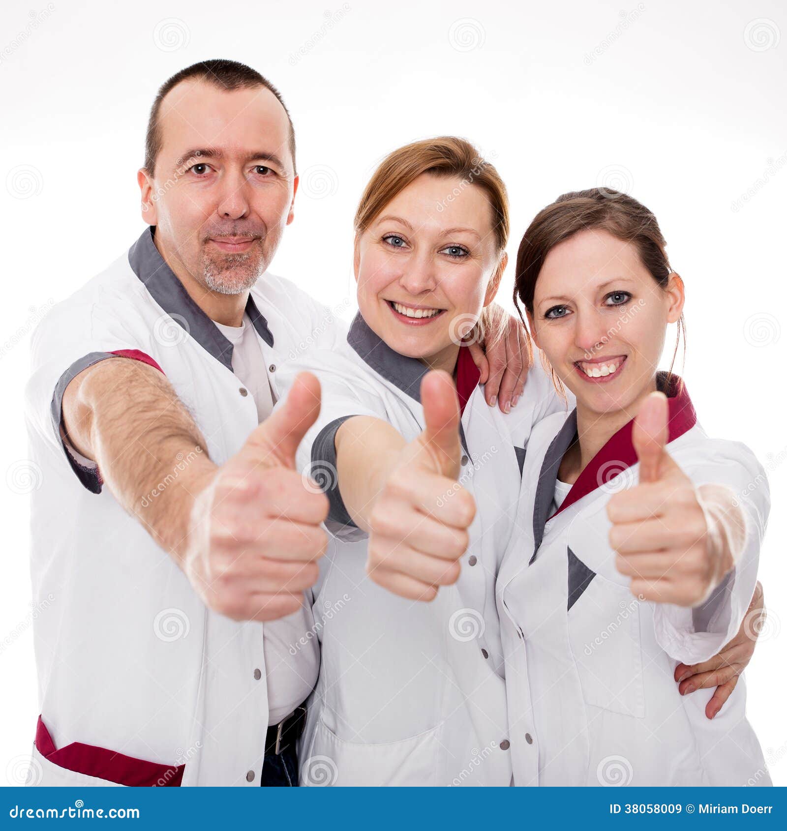 Three Nurses Demonstrate Teamwork and Success Stock Image - Image of ...