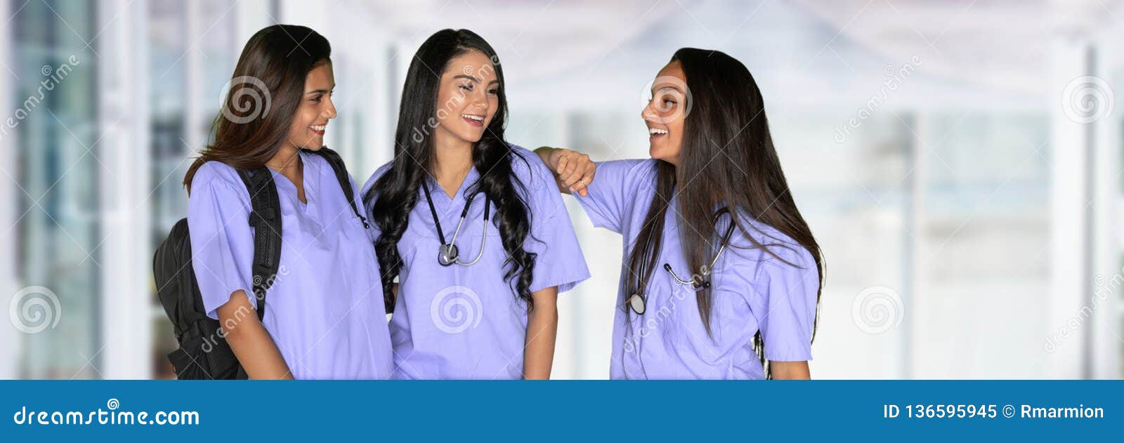 Three Nursing Students stock image. Image of nursing - 136595945