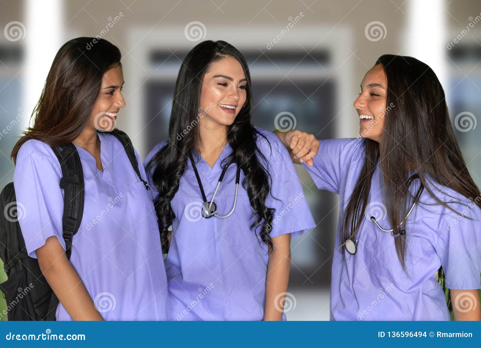 Three Nursing Students stock photo. Image of friends - 136596494