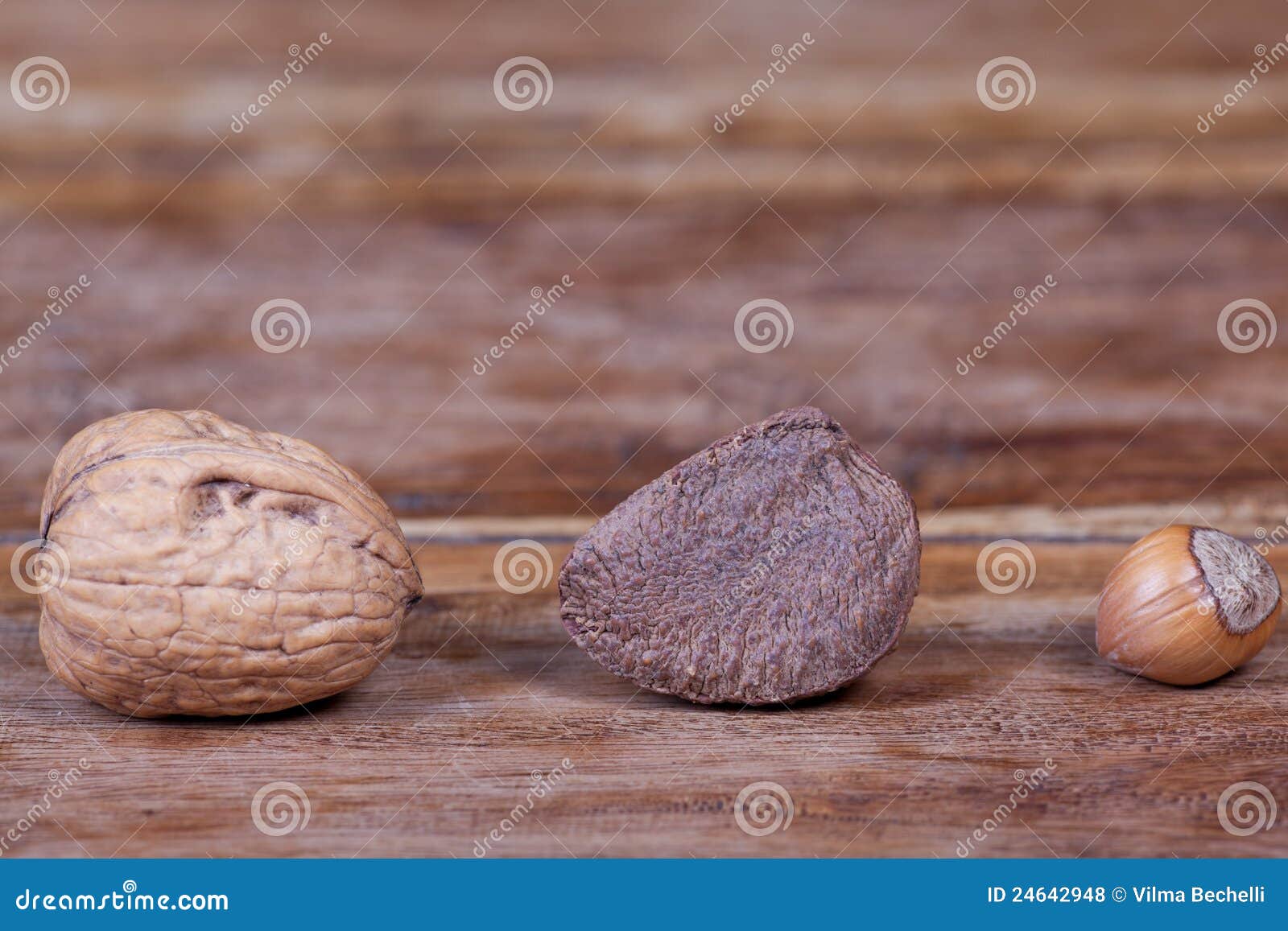 Three nuts stock photo. Image of close, shell, food, brazilnat - 24642948