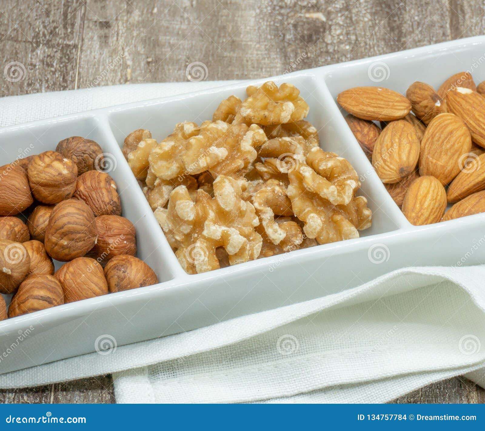 Three Nuts, Hazelnut, Almond and Walnut Stock Photo - Image of path ...