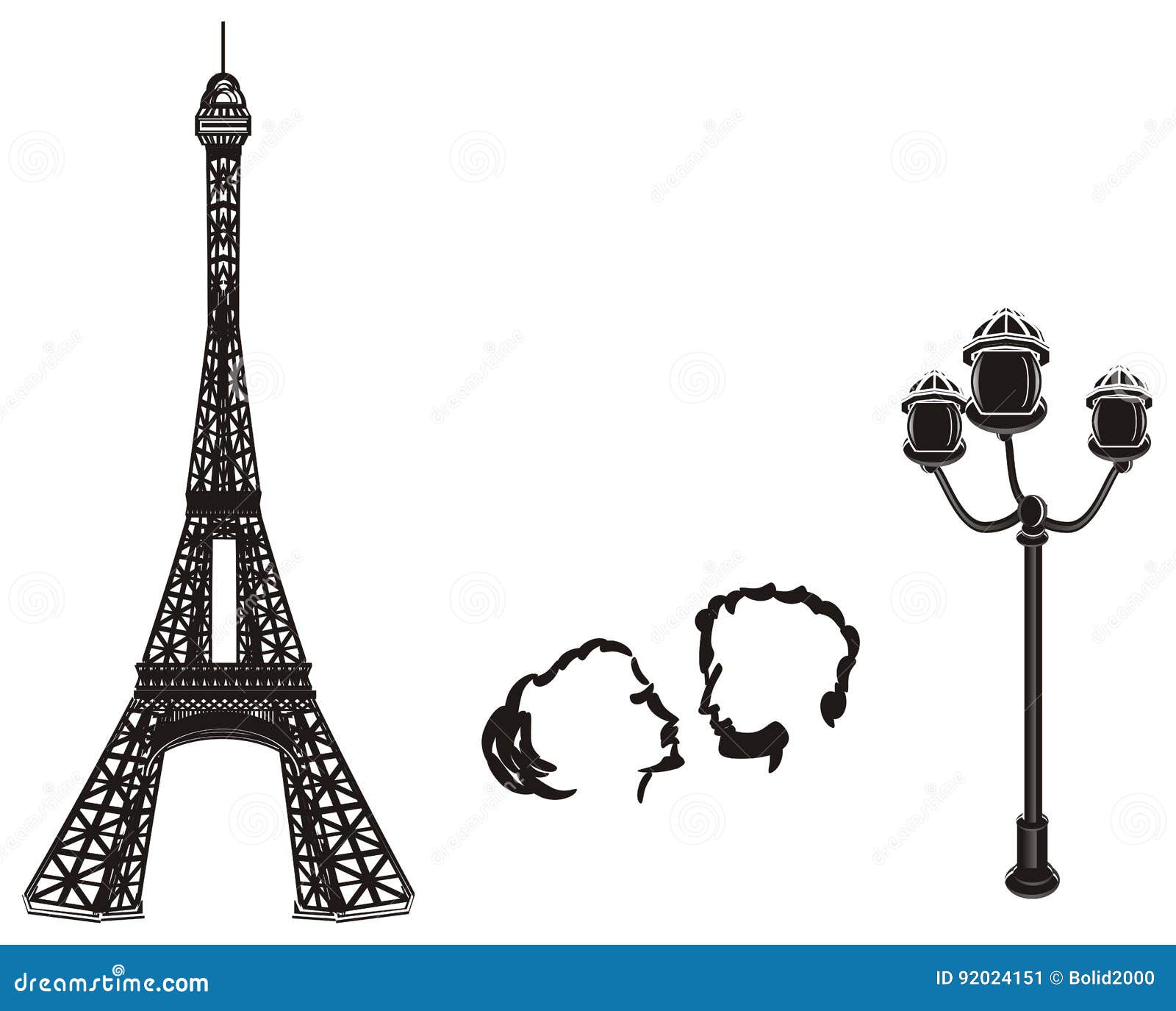 Three objects of Paris stock illustration. Illustration of famous ...