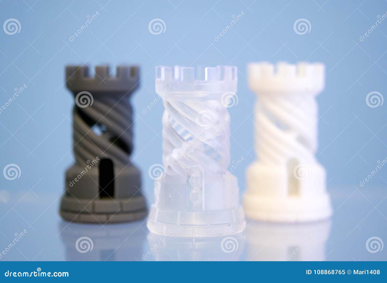 Three Objects Photopolymer Printed on a 3d Printer. Stock Image - Image ...
