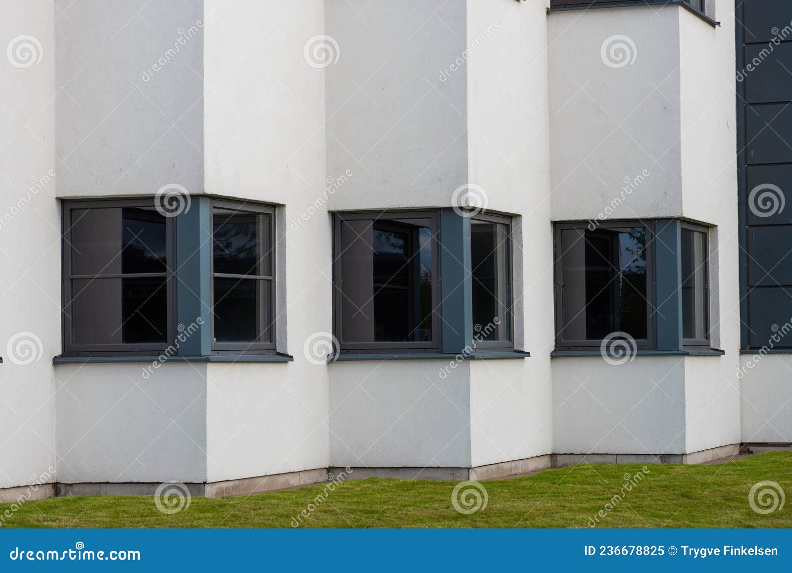 Three Office Windows in a Row.. Stock Image - Image of structure, city ...