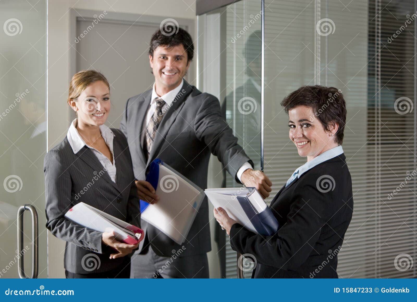 Three Office Colleagues In A Casual Team Meeting Stock Photography ...