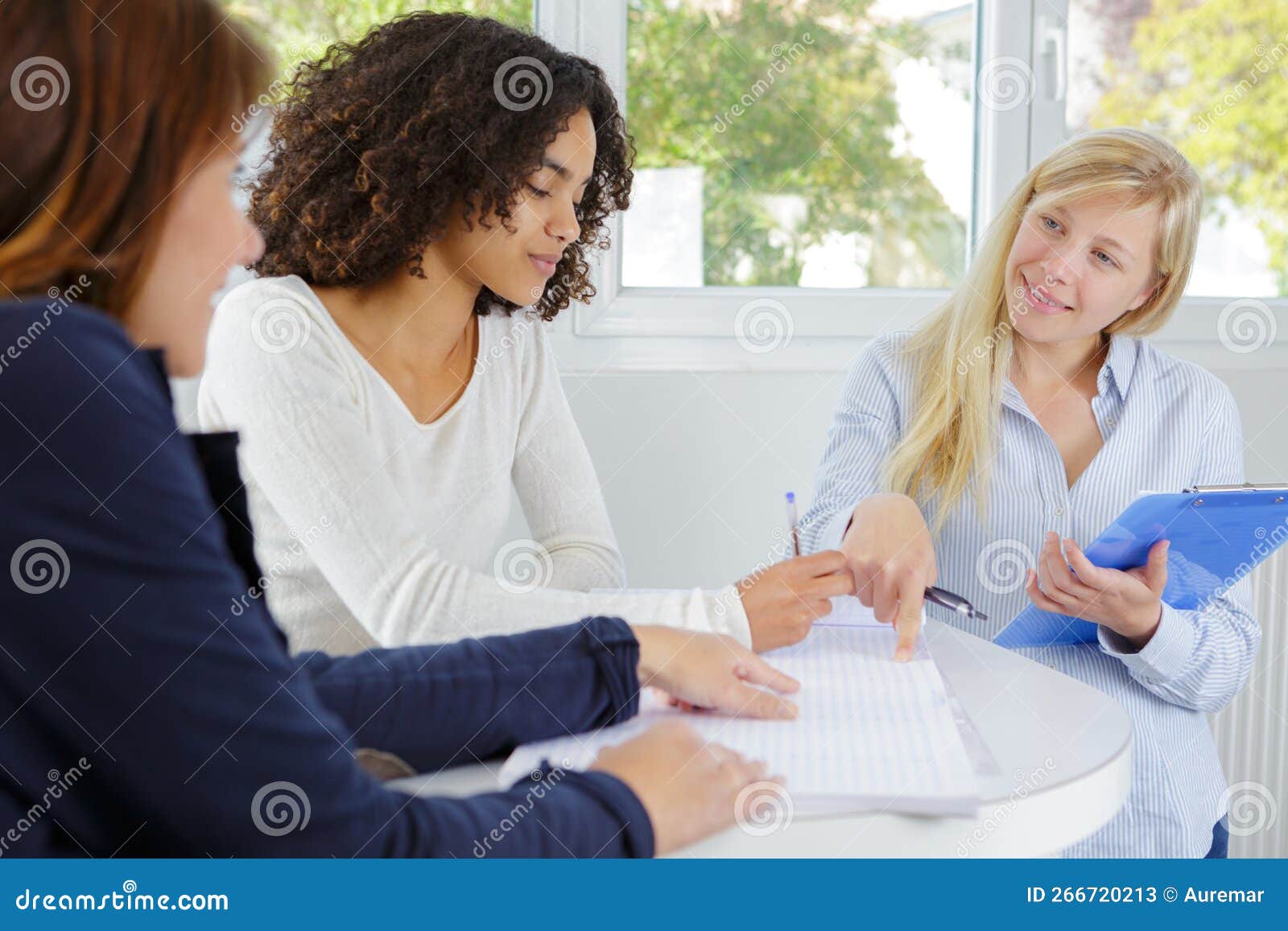 Three Office Workers Success Achievement Stock Image - Image of ...