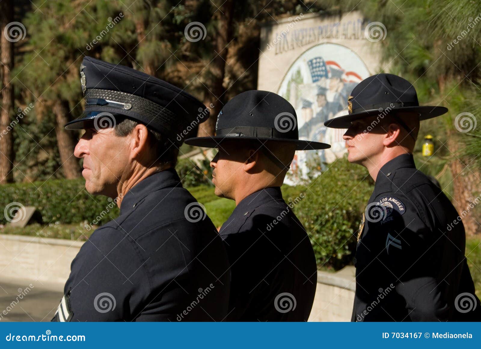Three Officers Looking To Graduating LAPD Class Editorial Photography ...