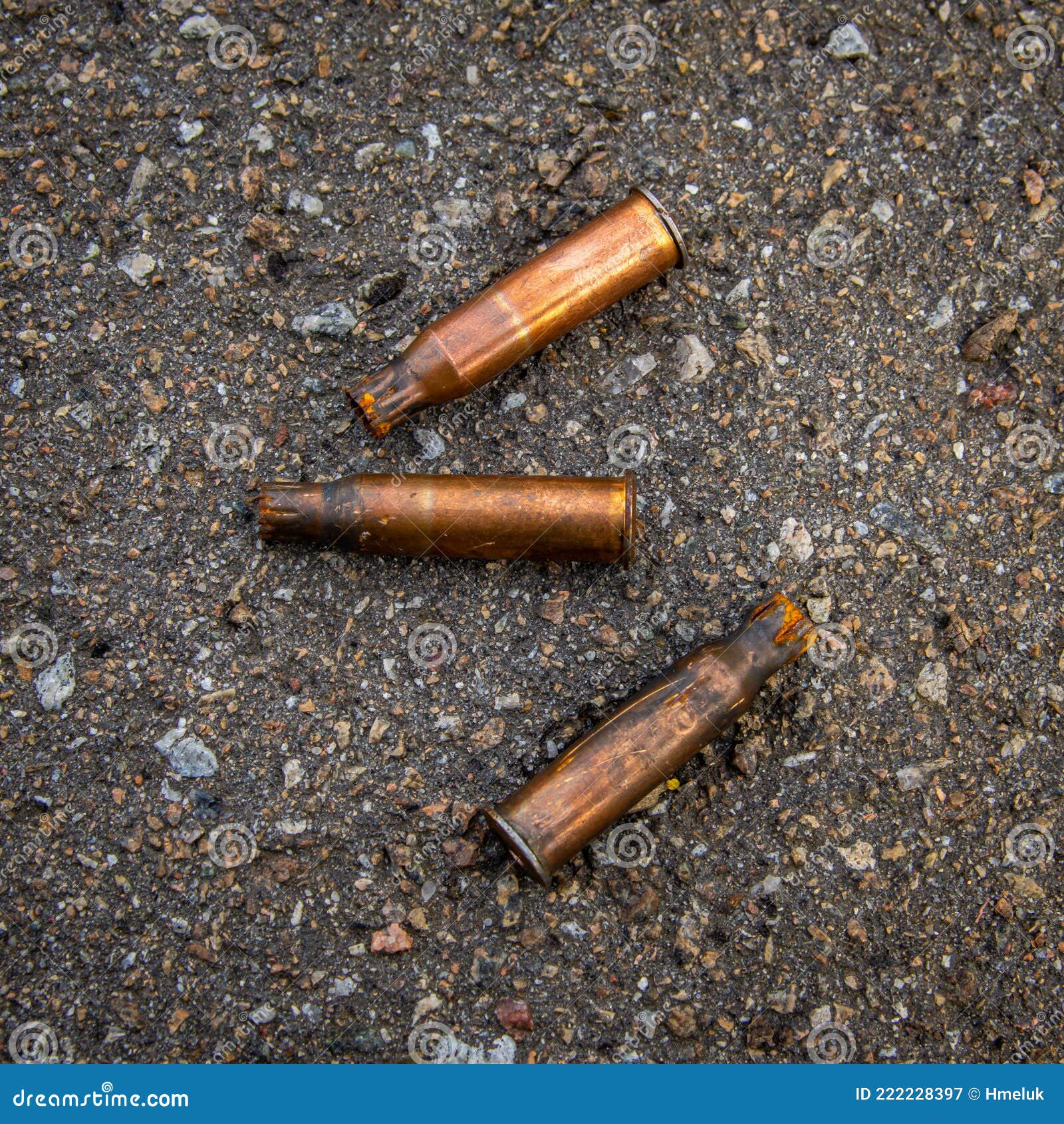 Three Old Brown Bullet Casings Stock Image - Image of ammo, caliber ...