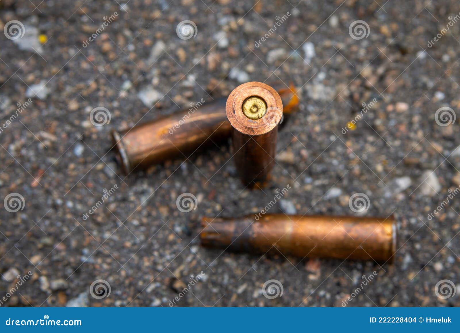 Three Old Brown Bullet Casings Stock Photo - Image of shotgun ...
