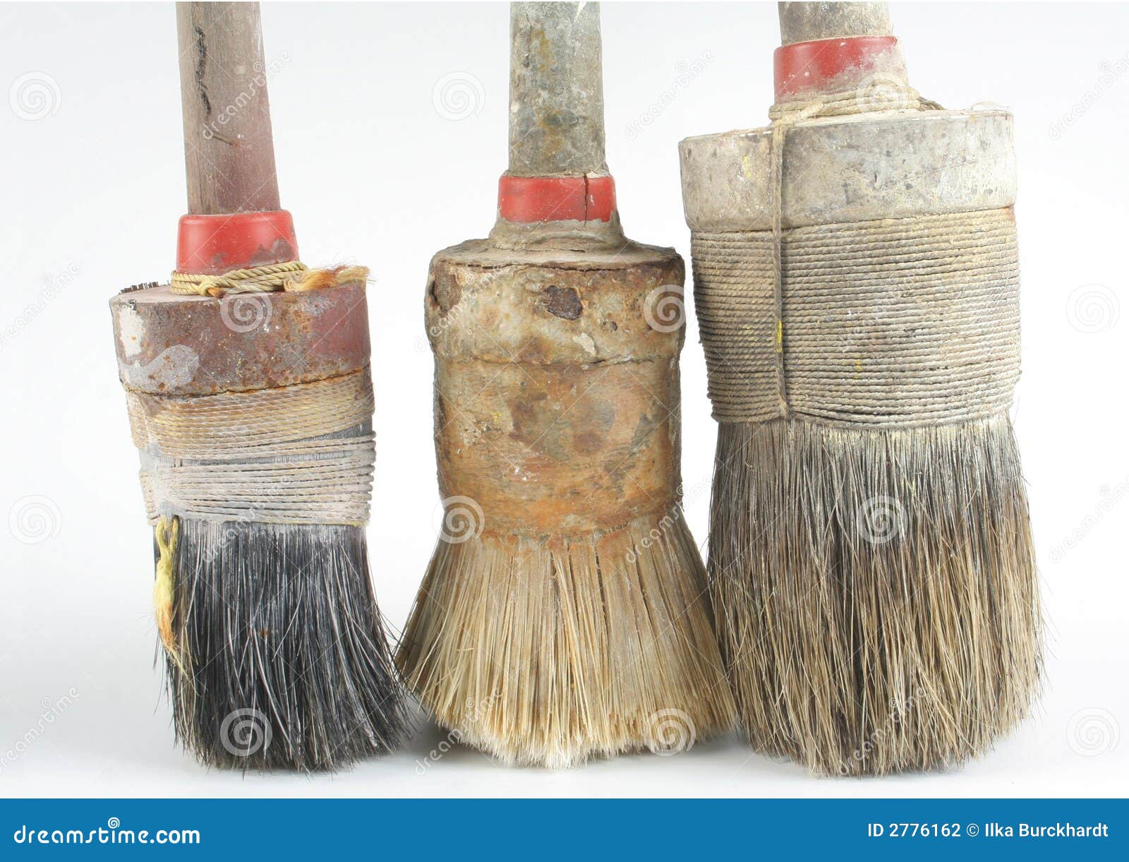 Three old brushes stock photo. Image of paintbrushes, painter - 2776162