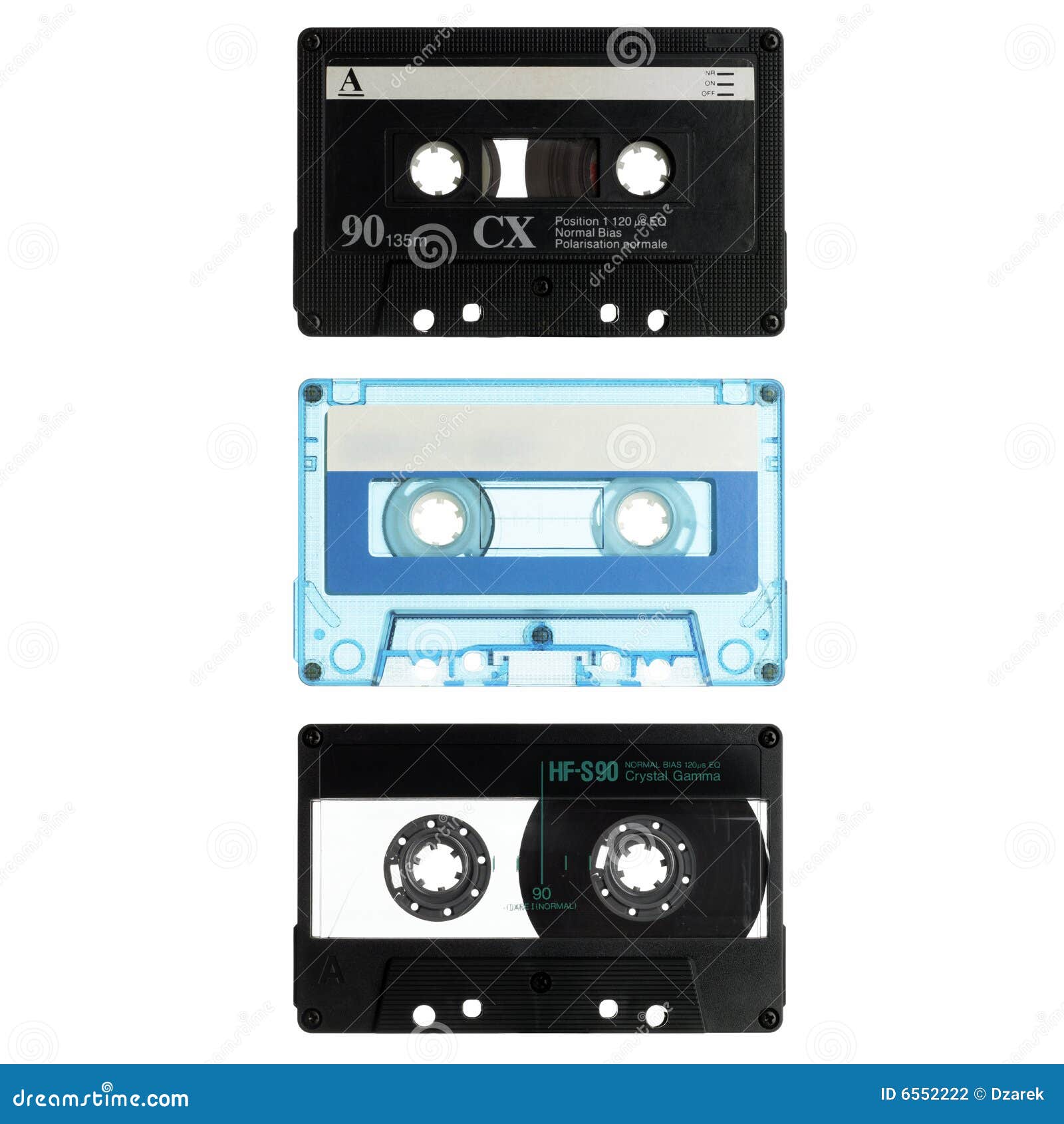 Three Old Cassettes Isolated on White Stock Photo - Image of outdated ...