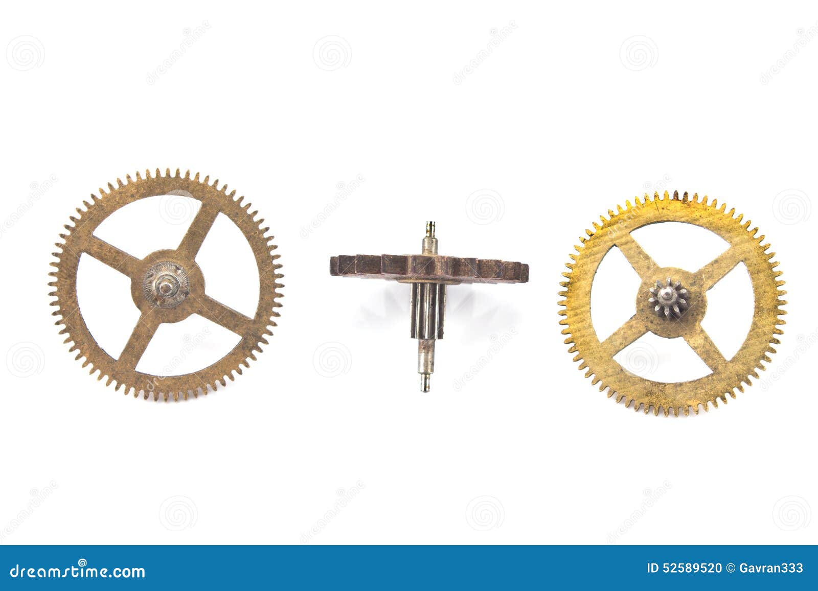 Three old cogwheels gears stock photo. Image of abstract - 52589520