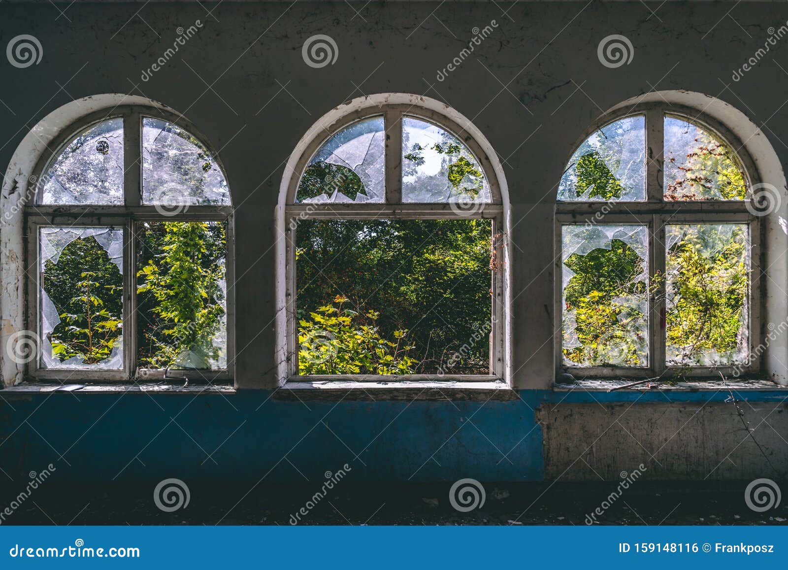Three Old Destroyed Windows. the Middle Window is almost Completely ...
