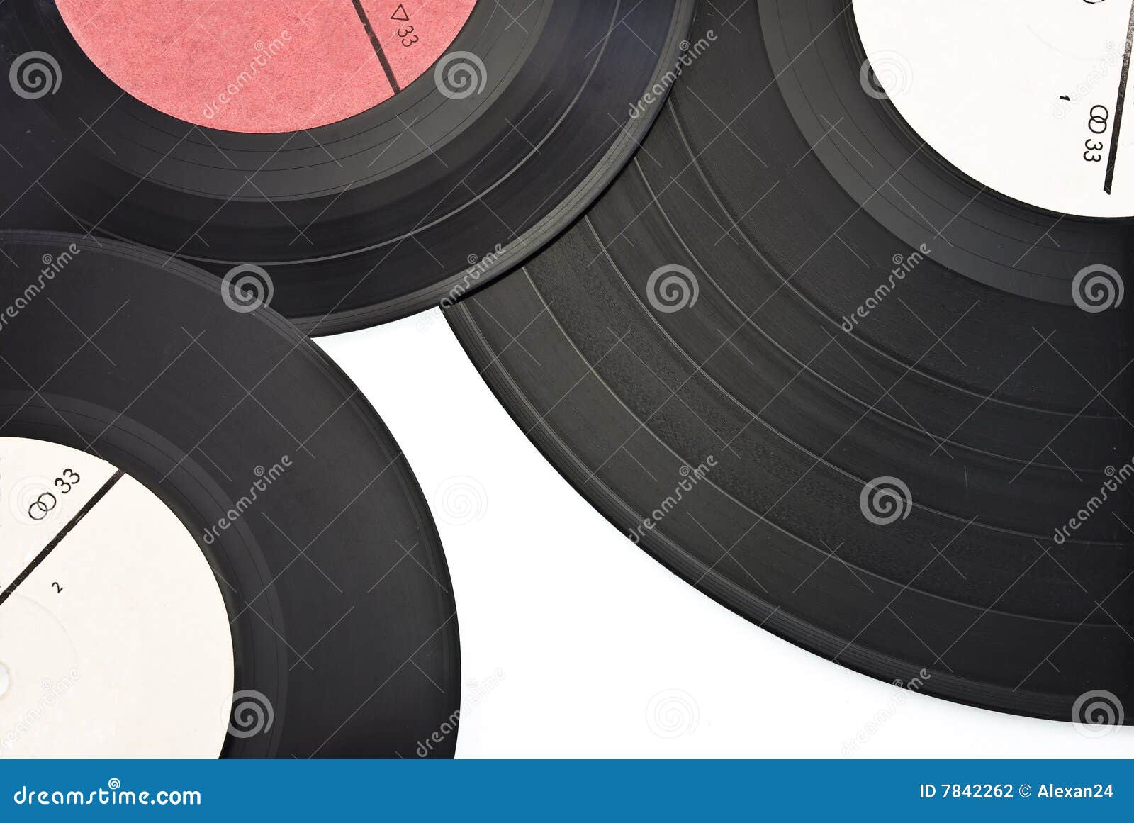 Three Old Dusty Scratched Vinyl Records Stock Photo - Image of ...