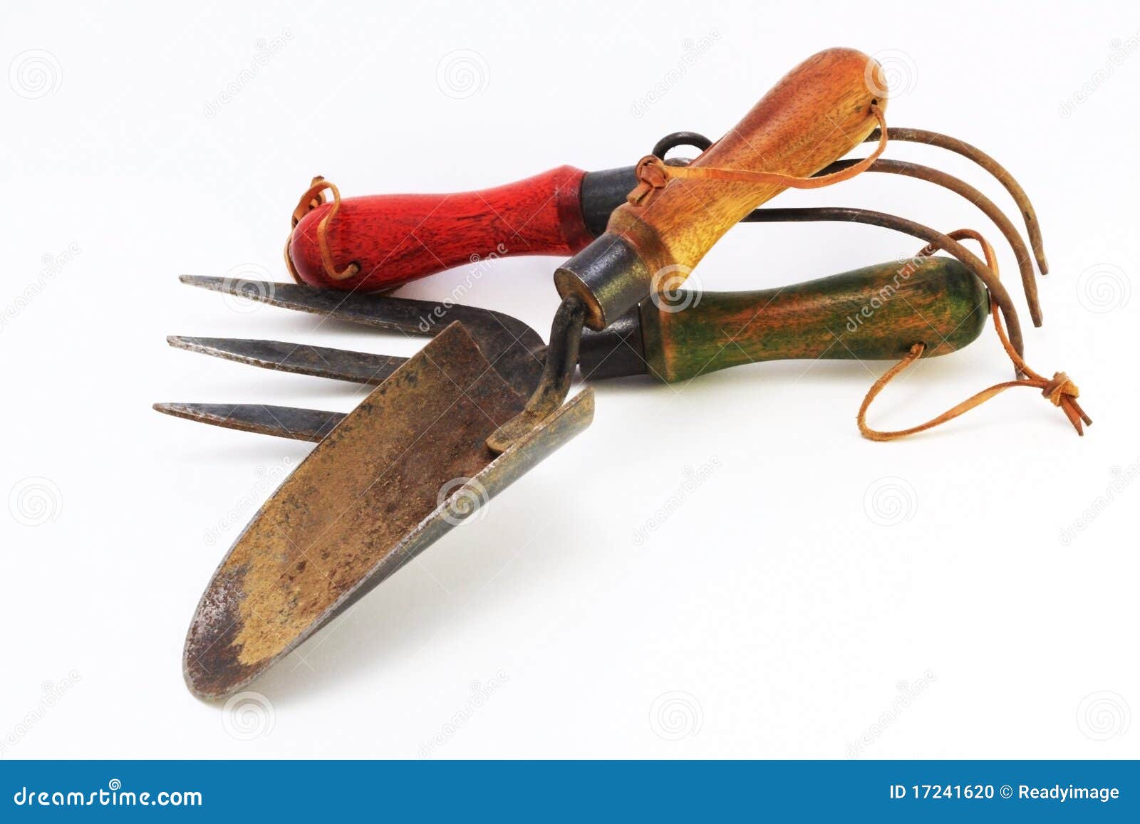 Three old hand tools stock photo. Image of garden, isolated - 17241620