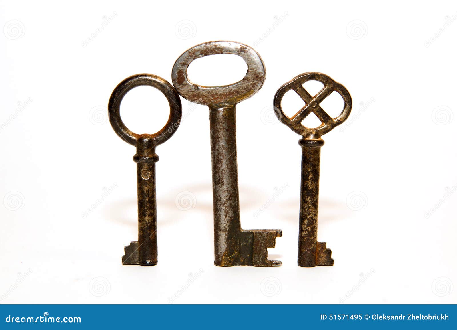 Three Old Keys To the Safe on a White Background Stock Image - Image of ...